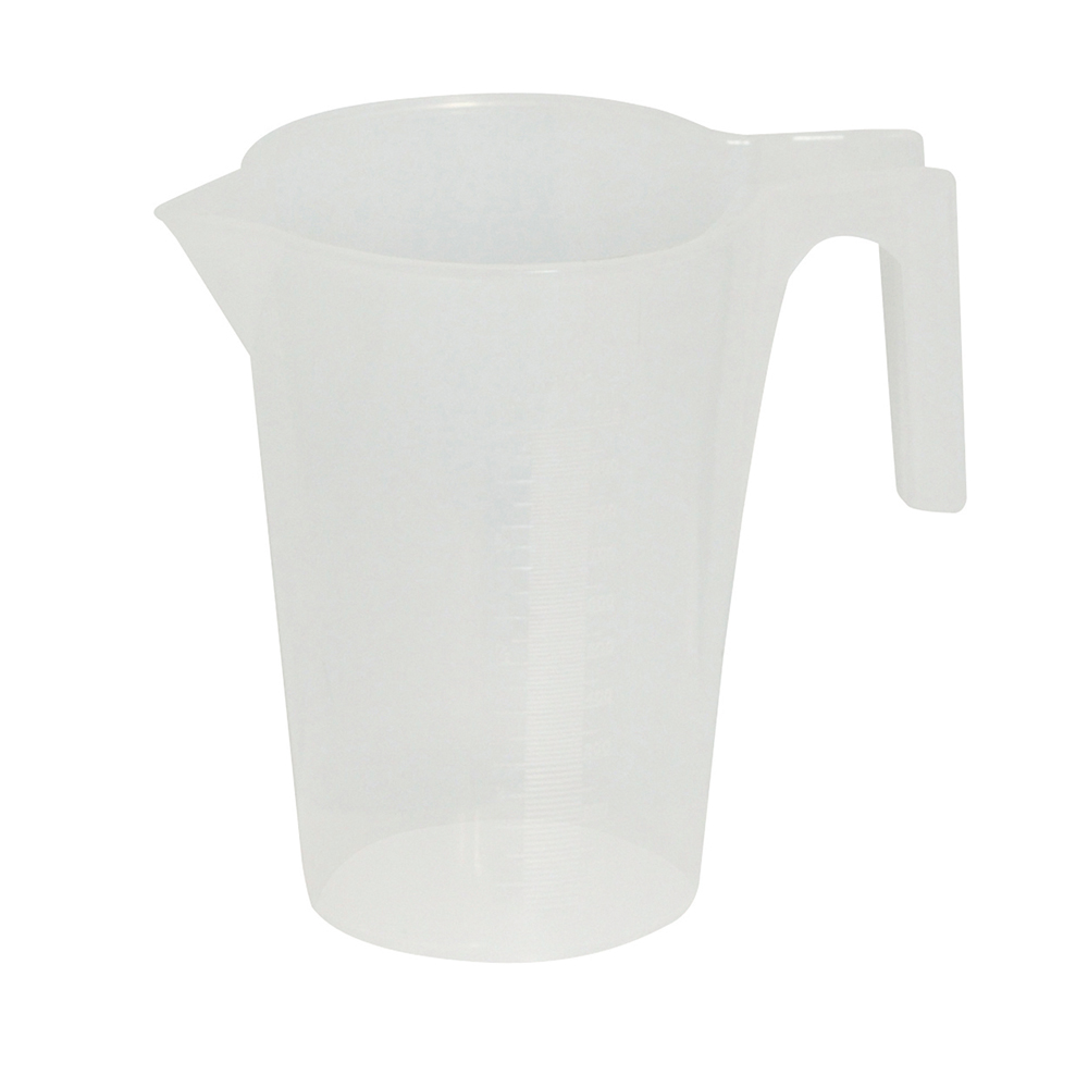 polyethylene measuring jug with metric graduations