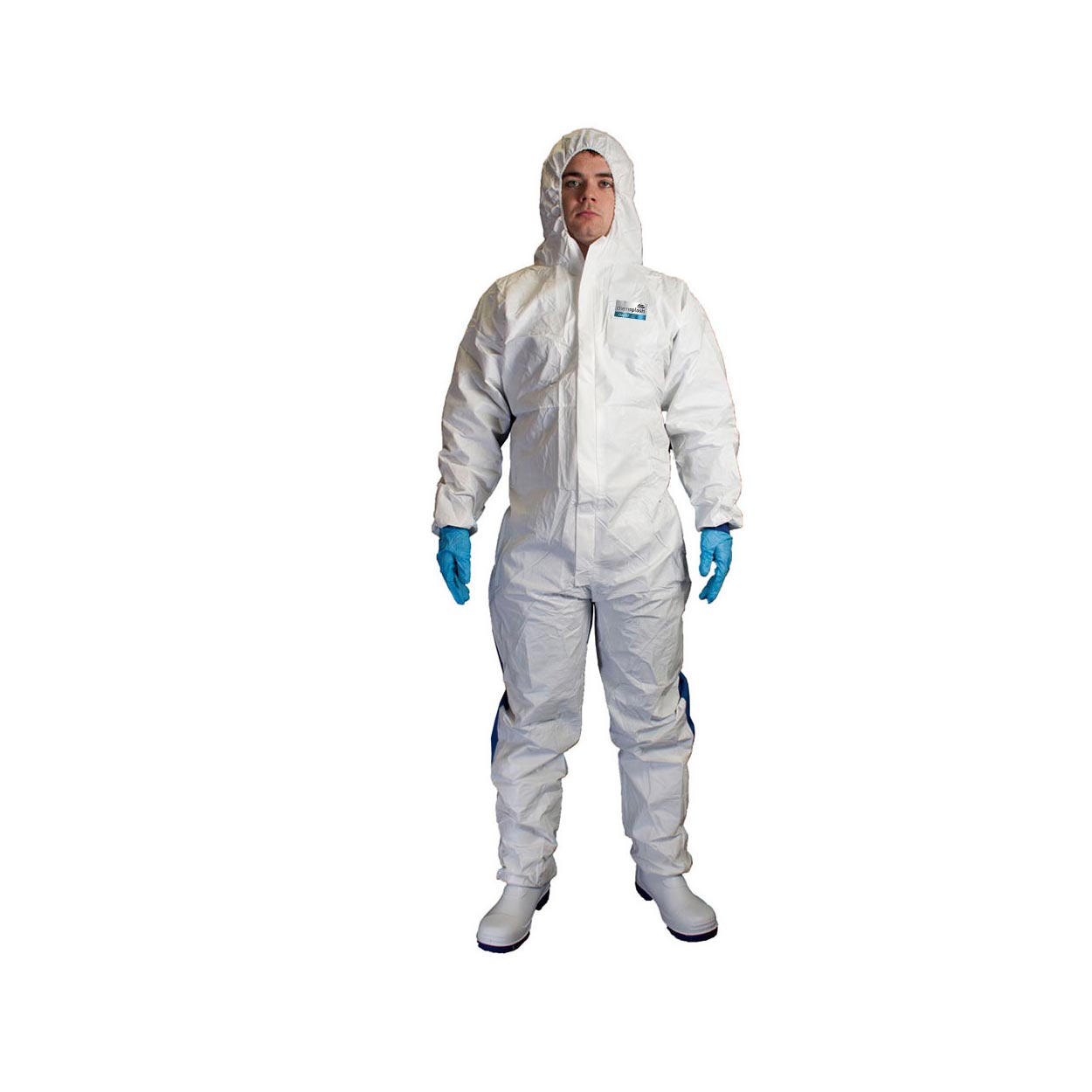 Disposable Hooded Overalls Plastic Protective Suit