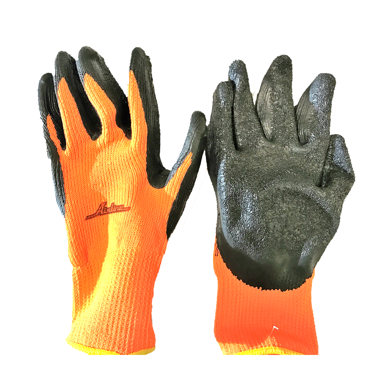 Latex Thermal Gripper Gloves, Hi-Vis, 10 Pack